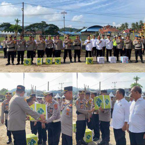 Kapolres Dan Wakapolres Koltim Bagikan Parcel Lebaran Sebagai Wujud Solidaritas di Bulan Suci ...